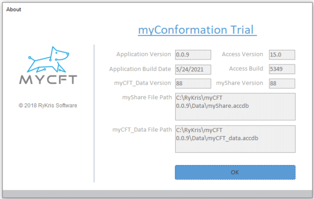 myCFT (UKC Conformation) – My K9 Trial